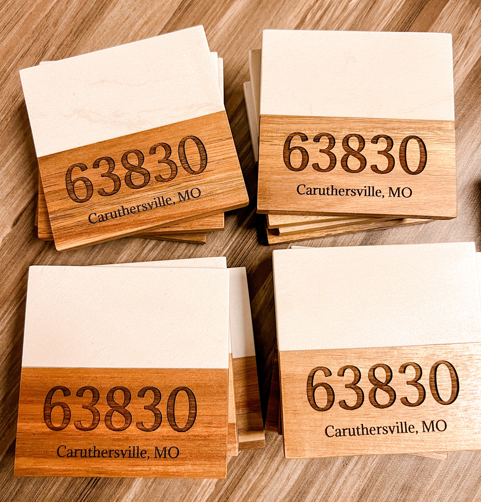 Zip Code City Coasters – Home Bound Custom Decor