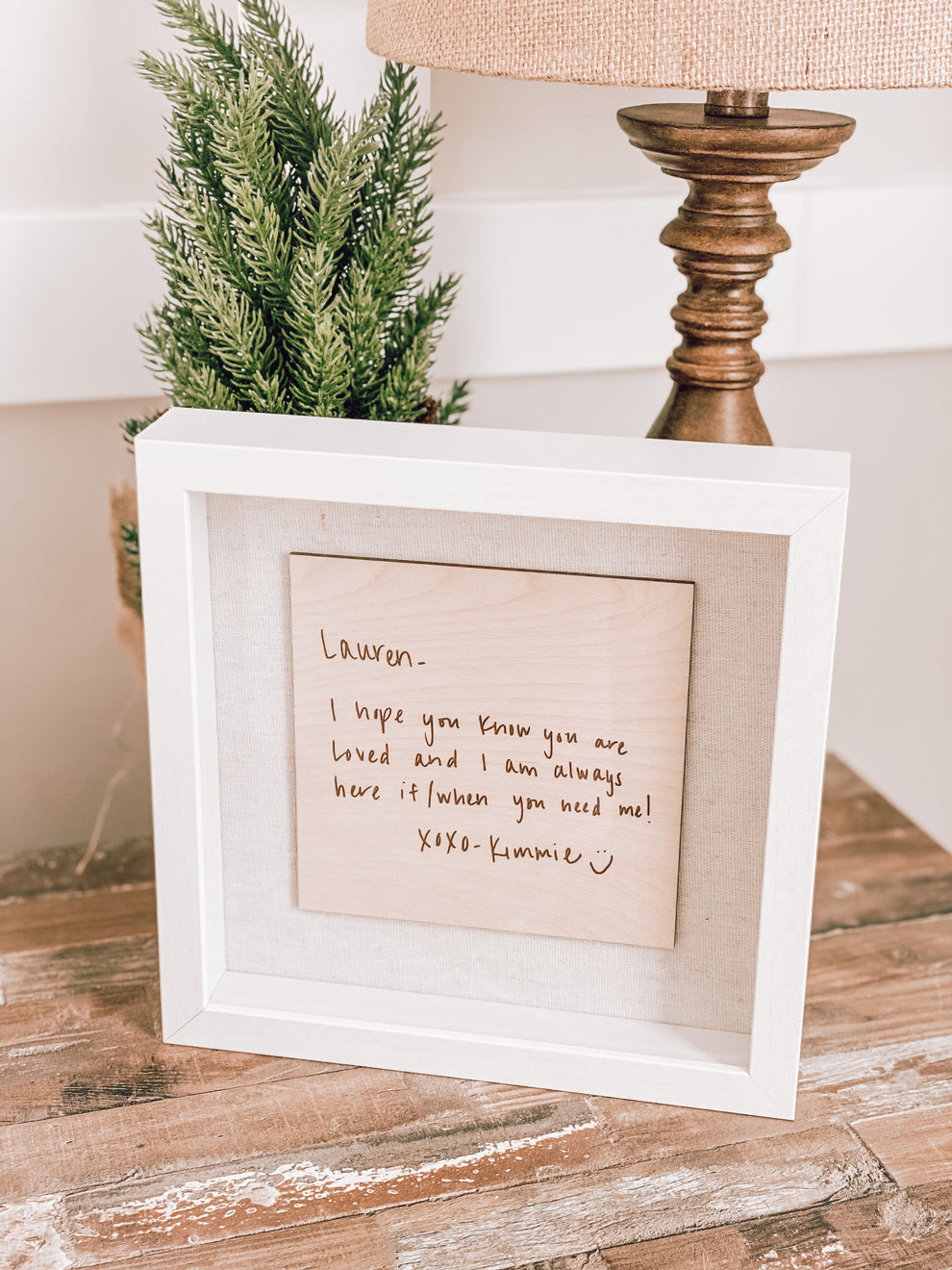 Keepsake Handwriting Frame – Home Bound Custom Decor